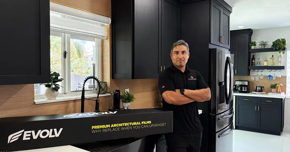 From Cold to Captivating: How Chromalto Used EVOLV Decor Films to Transform a Miami Kitchen | EVOLV